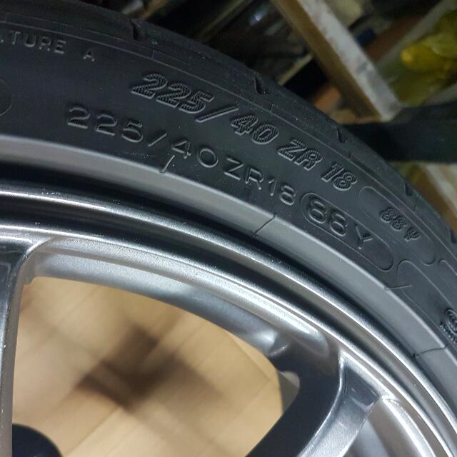 Advan RS 18" Rims (Original), Car Accessories on Carousell