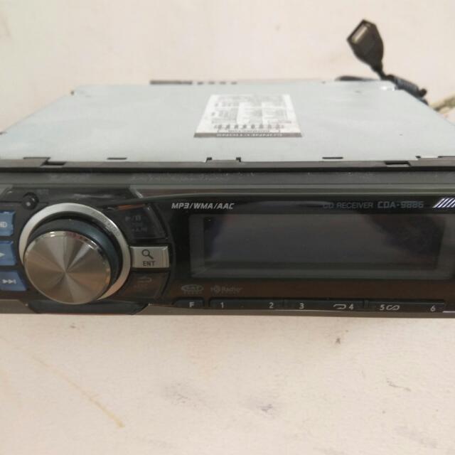 Alpine Single Din Head Unit CDA-9886, Car Accessories on Carousell