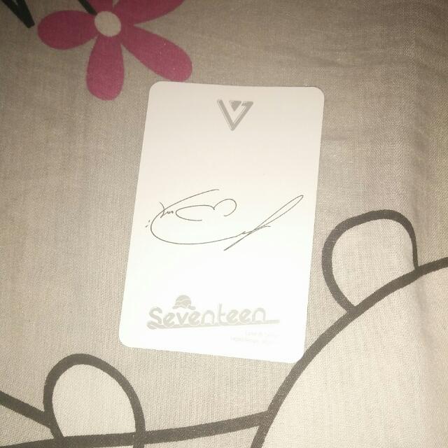 Seventeen Woozi Photcard With Signature As Shown In Picture 2, Hobbies ...