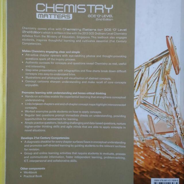GCE 'O' Level Chemistry Matters (2nd Edition) Marshall Cavendish ...
