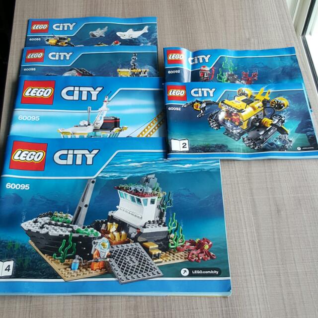 Lego City 60092 & 60095 - Deep Sea Exploration Vessel, Hobbies & Toys, Toys & Games on Carousell