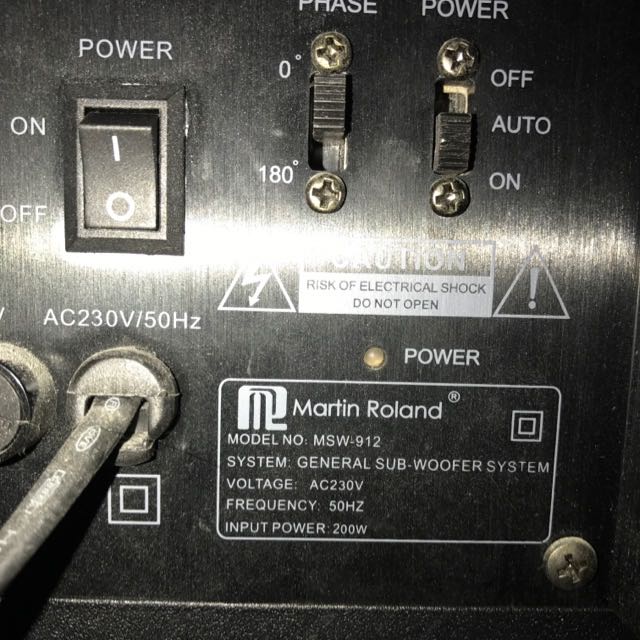 Martin Roland Sub-Woofer MSW-912, Audio, Soundbars, Speakers ...