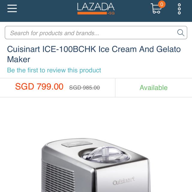 Cuisinart ICE-100 Compressor Ice Cream and Gelato Maker, TV & Home ...