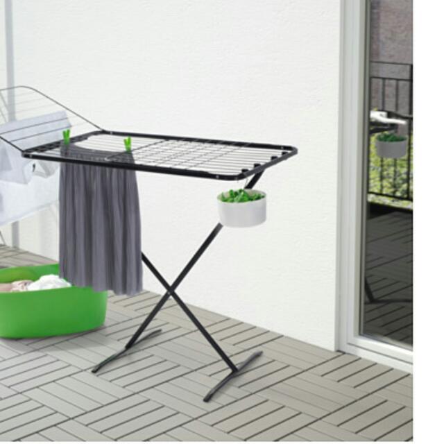 Ikea Mulig Black Drying Rack For In / Outdoor Use, Furniture & Home ...