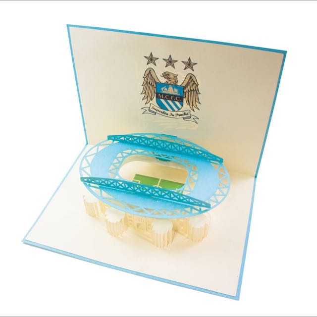 Manchester City's Etihad Stadium Pop Up Card, Hobbies & Toys ...