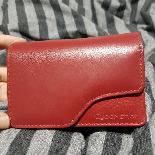 Sony Cybershot Camera Carrying Case Red, Photography, Cameras on Carousell