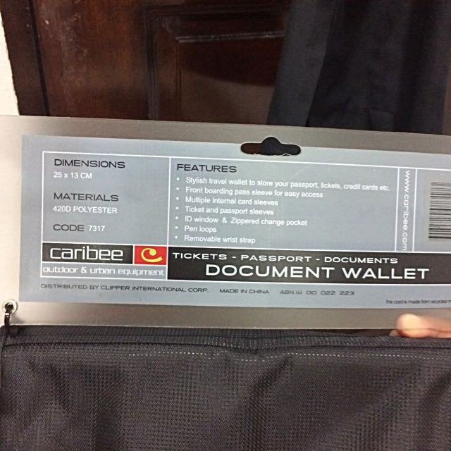 Caribee Document Wallet, Men's Fashion, Watches & Accessories, Wallets ...