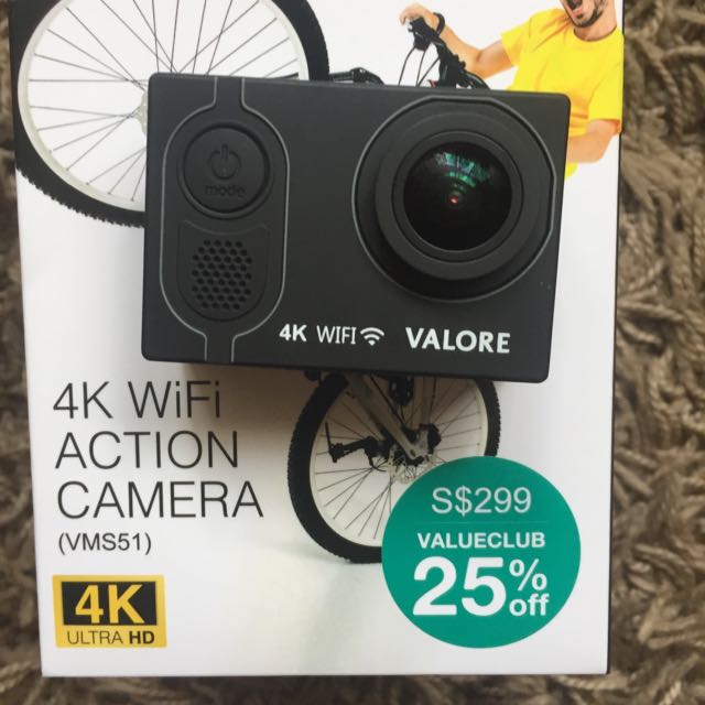 Valore 4K Wifi action cam, Photography, Video Cameras on Carousell