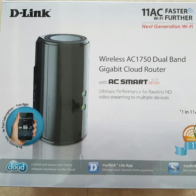 D-Link Wireless AC1750 Dual Band Gigabit Cloud Router With AC SMART ...