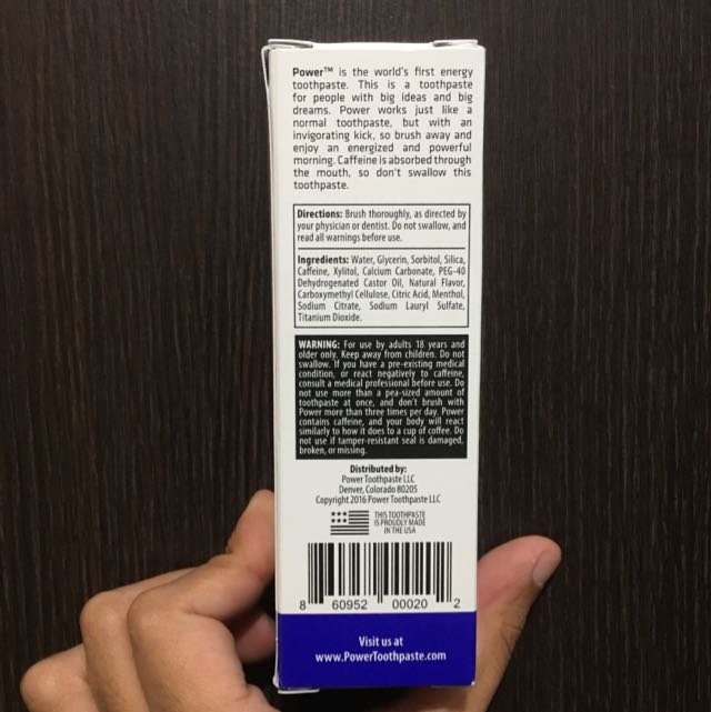 World first Caffeinated Power Energy Toothpaste, Everything Else on ...