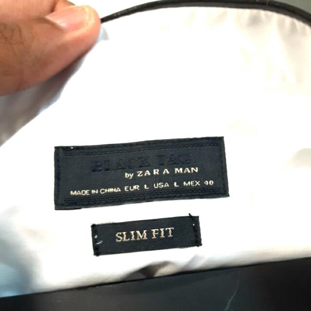 Zara Man Black Tag, Men's Fashion, Tops & Sets, Formal Shirts on Carousell