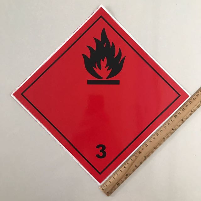 Dangerous Goods label, IMDG, IMO3, class 3, Hobbies & Toys, Stationery ...