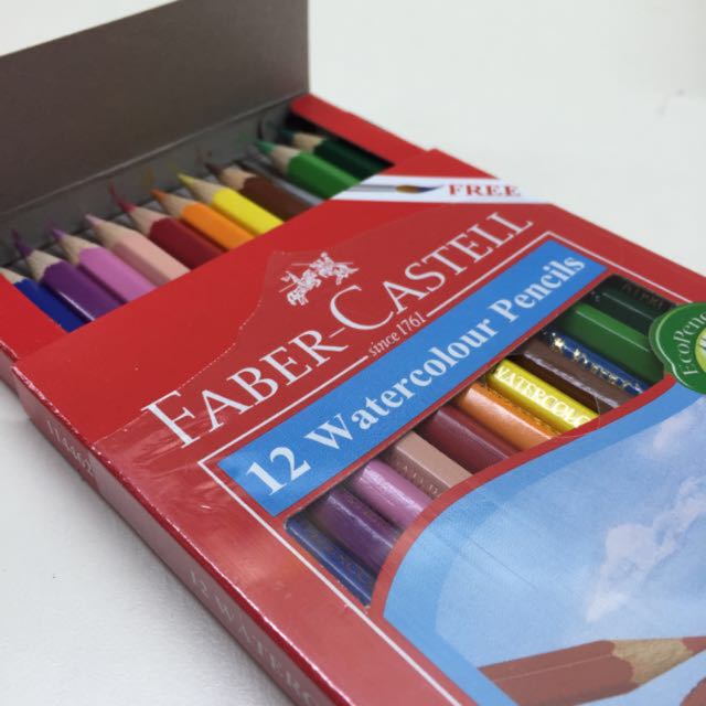 Faber-Castell 12 Watercolour Pencils, Hobbies & Toys, Stationery ...