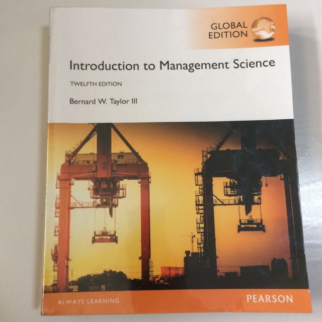 Introduction To Management Science 12th Edition, Hobbies & Toys, Books ... Introduction To Management Science 12th Edition, Hobbies & Toys, Books ...