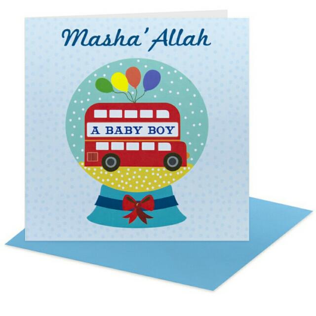 Islamic Greeting Card - Masha'Allah A Baby Boy, Hobbies & Toys ...