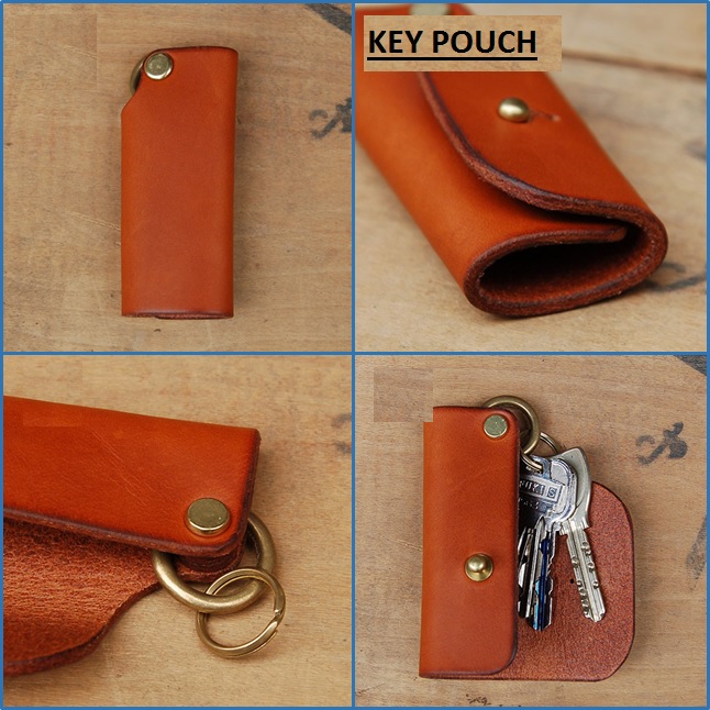 Leathercraft Template - Key Pouch Kraft Card Template, Hobbies & Toys ...
