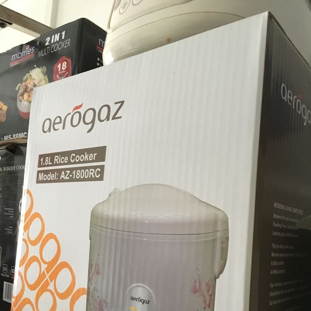 Aerogaz 1.8L Rice Cooker Model: AZ-1800RC, TV & Home Appliances ...