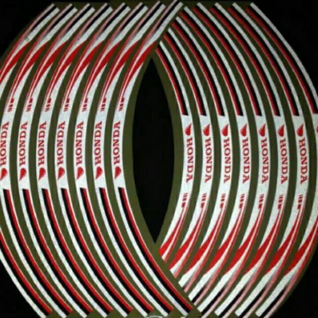 Honda Rim Decal Reflective, Motorcycles, Motorcycle Accessories on ...
