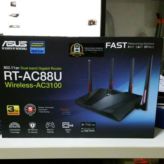 Asus RT-AC88U Wireless Router, Computers & Tech, Parts & Accessories ...