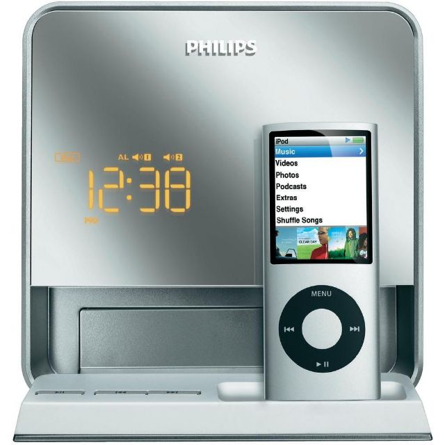 Philips DC190/12 iPod Docking Alarm Clock Radio Docking Speaker ...