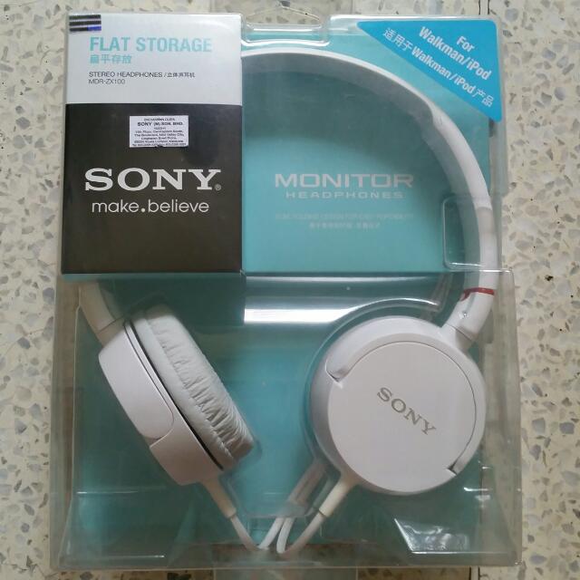 Sony MDR ZX100 Headphones (White), Audio, Headphones & Headsets on ...