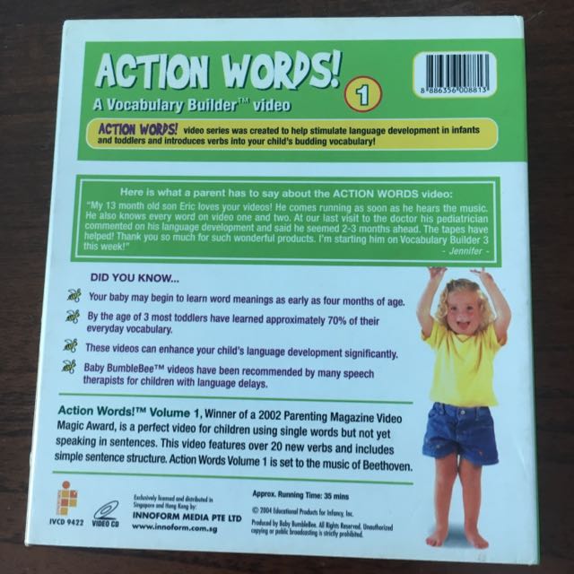 Baby Bumblebee Action Words, Hobbies & Toys, Toys & Games on Carousell