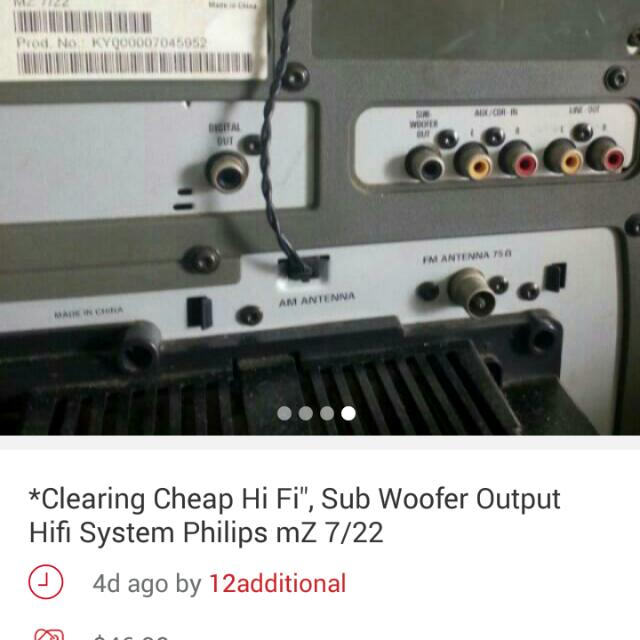 *Clearing Cheap Hi Fi", Sub Woofer Output Hifi System Philips mZ 7/22, Audio, Other Audio ...