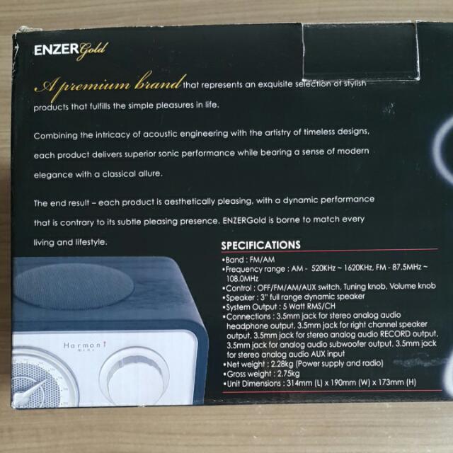 Enzer Harmoni Mini Personal Radio, Audio, Portable Music Players on ...