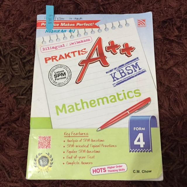 Form 4 Maths Exercise Book, Hobbies & Toys, Books & Magazines ...
