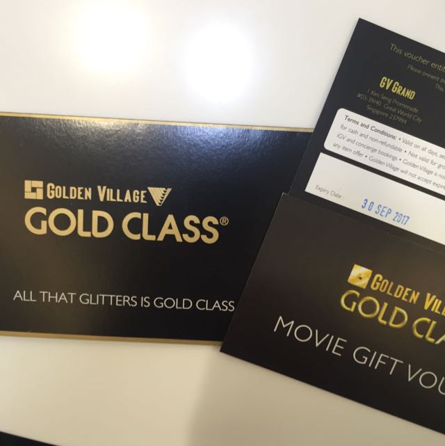Golden Village Gold Class Ticket, Tickets & Vouchers, Vouchers on Carousell