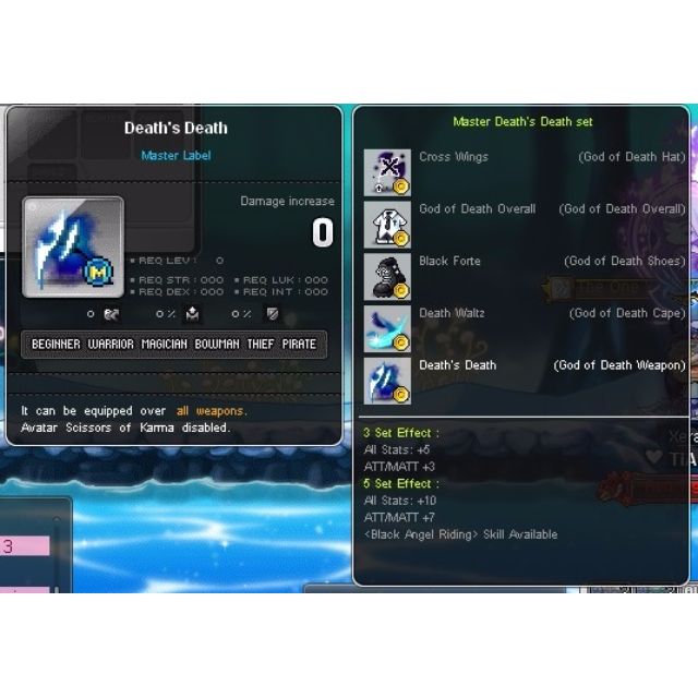 Maplesea D2J Death's Death Maplestory, Video Gaming, Gaming Accessories ...