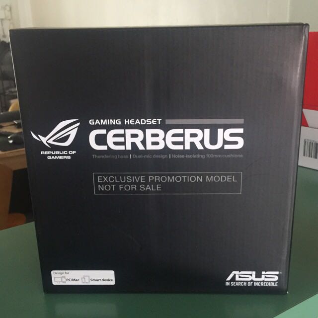 BNIB Asus ROG Cerberus Gaming Headset (black), Audio, Headphones ...