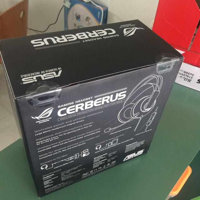 BNIB Asus ROG Cerberus Gaming Headset (black), Audio, Headphones ...