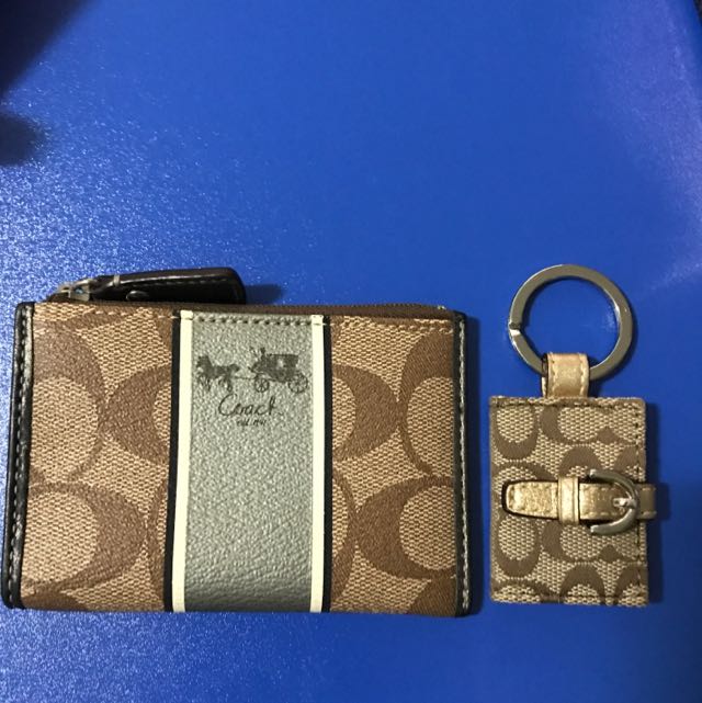 Coach Pouch and Keychain, Women's Fashion, Bags & Wallets, Purses ...