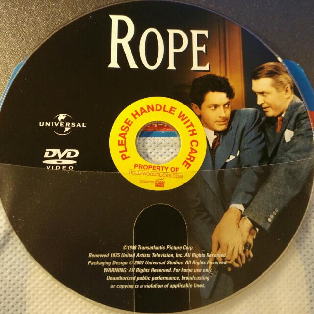 Rope (1948, Alfred Hitchcock) DVD, Hobbies & Toys, Music & Media, CDs ...