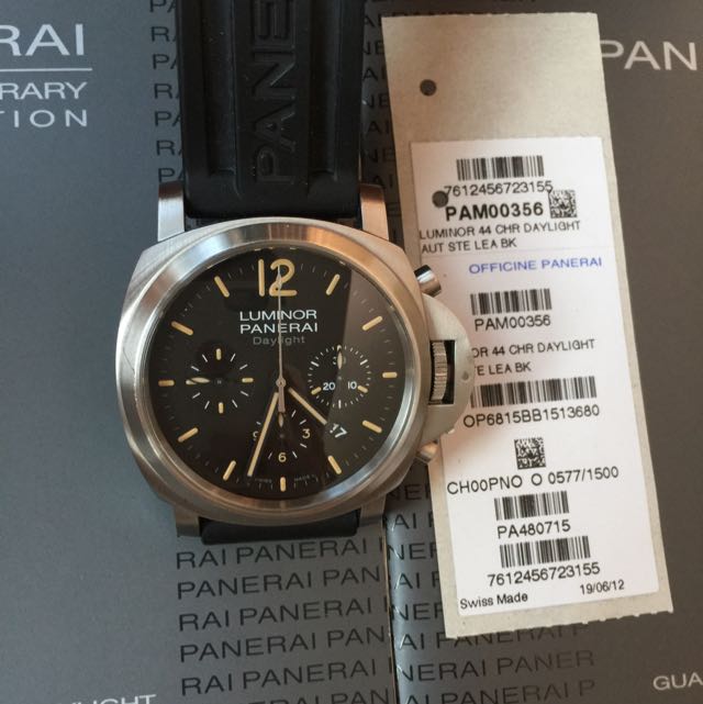 Pam356 DayLight Limited Edition 577/1500, Luxury, Watches on Carousell