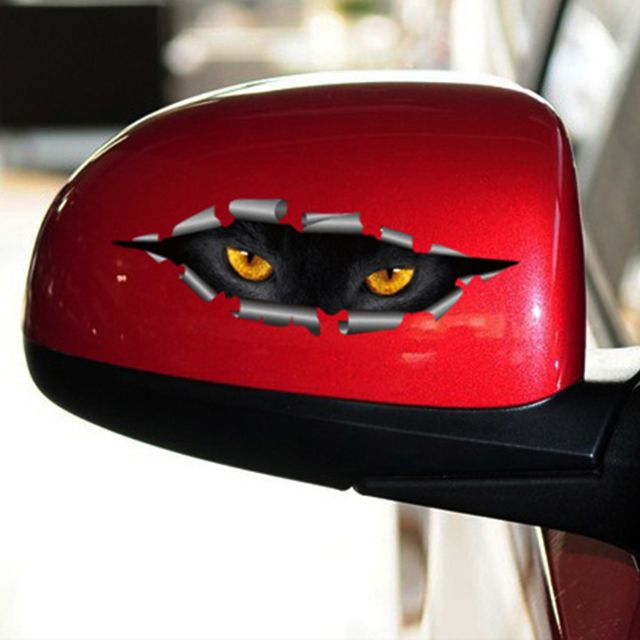 (Pre-Order) 3D Eyes Car Sticker Waterproof Peeking Monster Decals ...