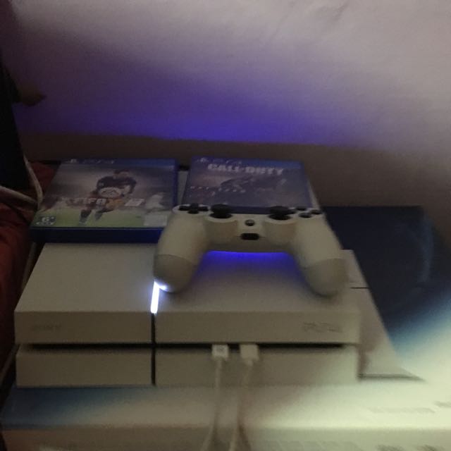 Sony Playstation 4 White 500gb, Video Gaming, Video Game Consoles ...