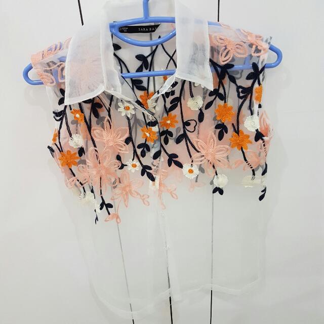 Zara Basic L Size Translucent Top, Women's Fashion, Tops, Sleeveless on ...