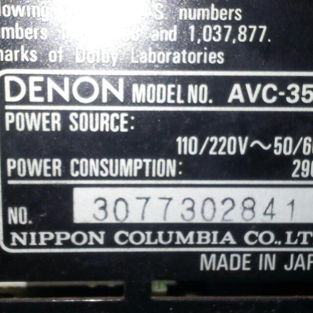 Denon Surround Amplifier AVC-3530, Audio, Soundbars, Speakers ...