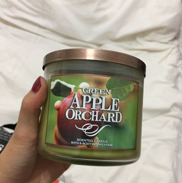 Green Apple Orchard 3-wick Candle, Furniture & Home Living, Home Decor, Other Home Decor on ...