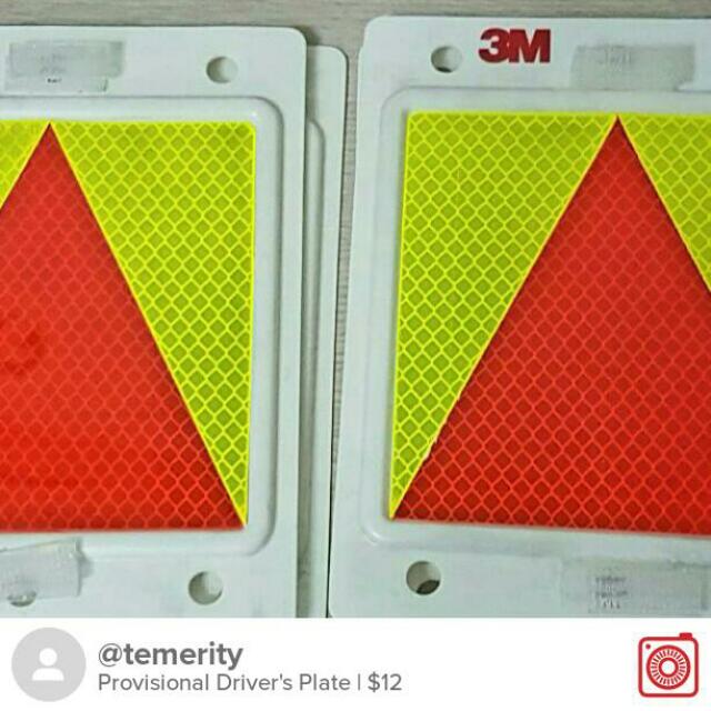 Provisional Driver's Plate (2 Sets), Car Accessories on Carousell
