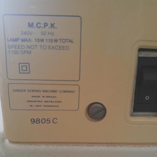 Singer Sewing Machine Model 9805C, Furniture & Home Living, Furniture ...