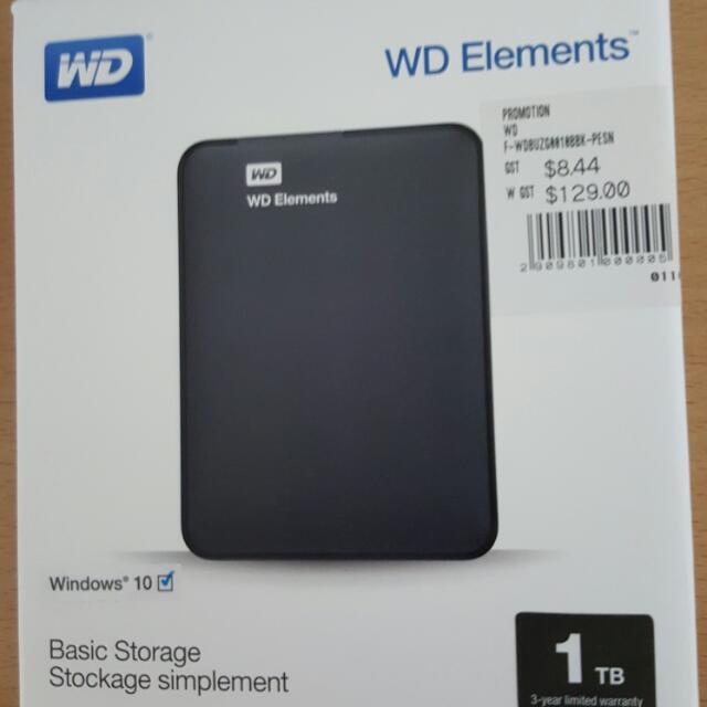 WD Elements External Hard Disk (1TB), Computers & Tech, Parts ...