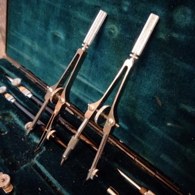 antique complete compasses set., Hobbies & Toys, Memorabilia ...