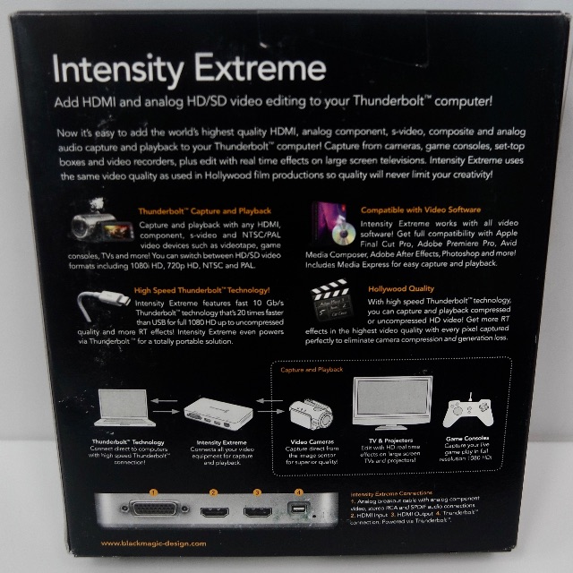 Blackmagic Design Intensity Extreme HDMI and Analog Capture & Playback ...