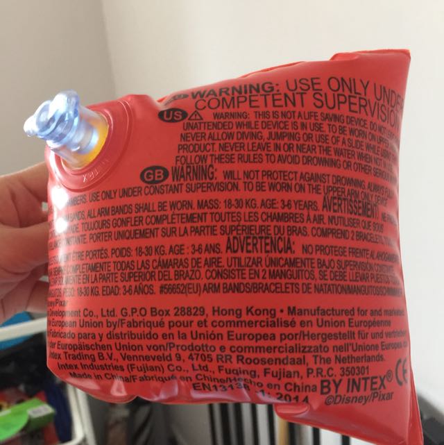 Disney pixar Cars theme swimming vest and arm floats, Babies & Kids ...