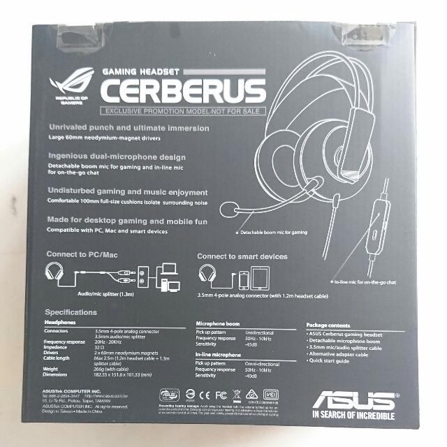 Asus ROG Cerberus Headset + Sica Gaming Mouse, Computers & Tech, Parts ...