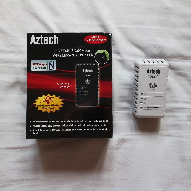 Aztech Wireless-N Repeater AND Aztech Homeplug AV, Computers & Tech ...