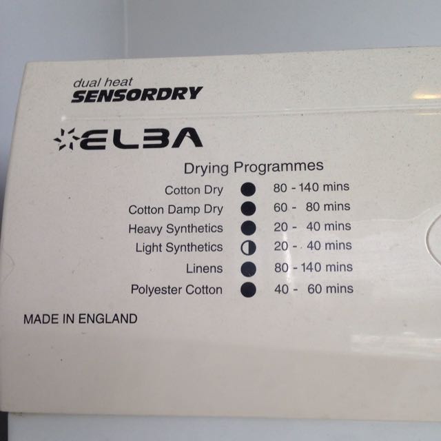 ELBA Tumble Dryer EBD 602, TV & Home Appliances, Washing Machines and ...